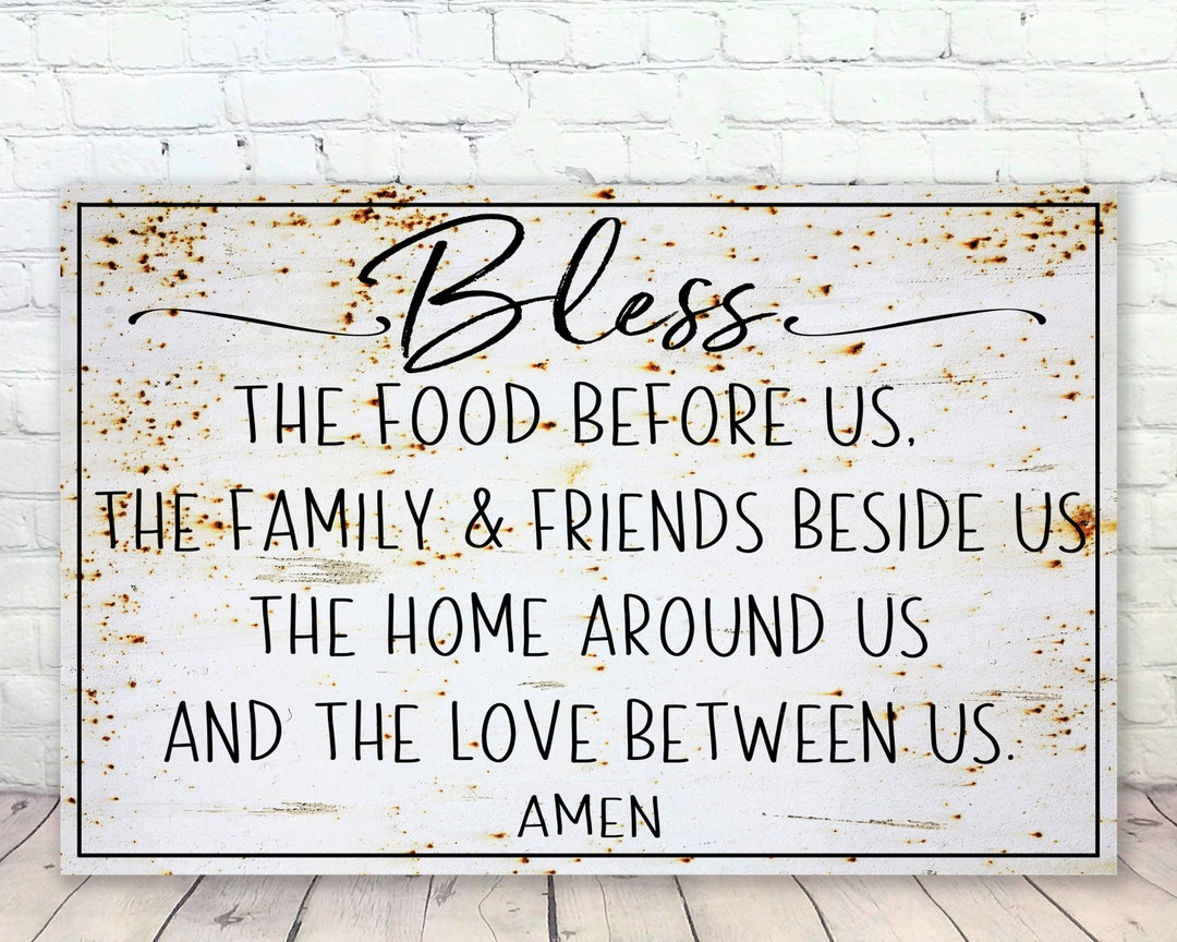 Bless the Food Before Us | Kitchen Sign | Dining Room Sign | Farmhouse ...