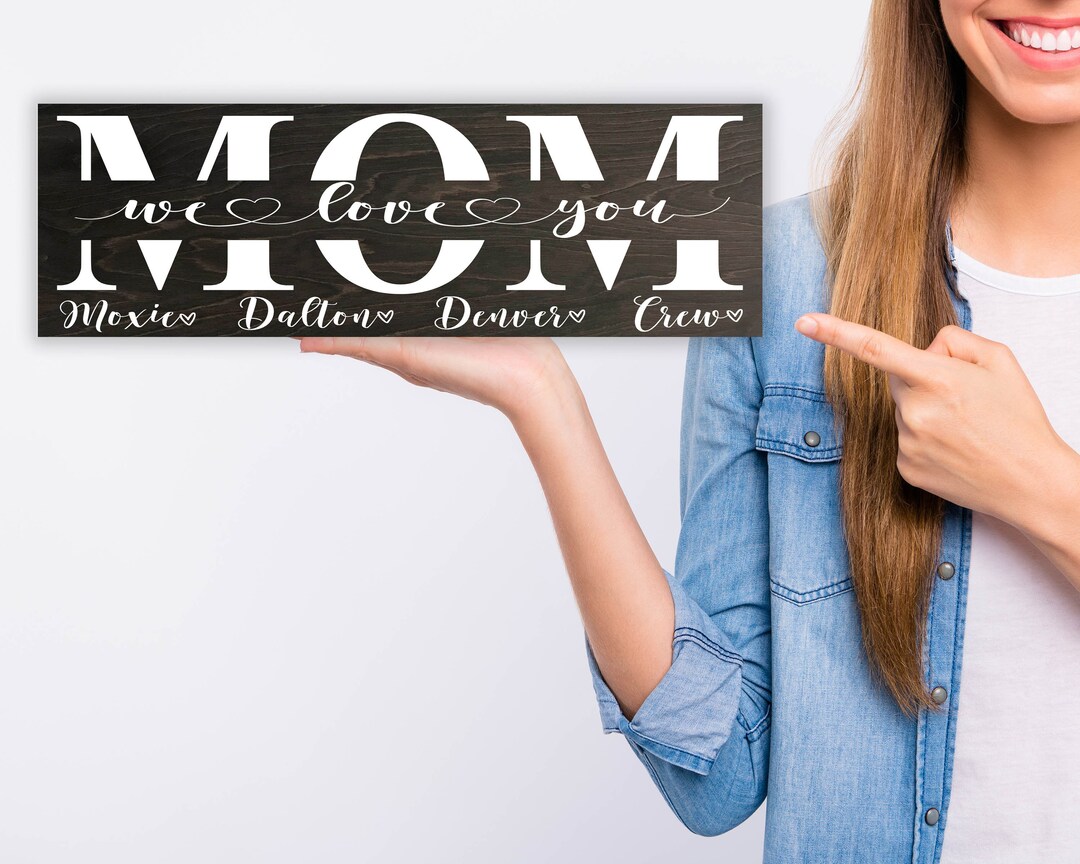 Mothers Day Gift | Gift for Mom | Personalized Sign | Wood Sign | Mom ...
