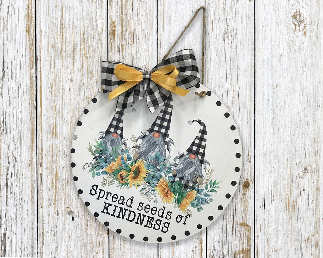 Spring Doorhanger | Summer Doorhanger | Gnome Doorhanger | Spread Seeds ...