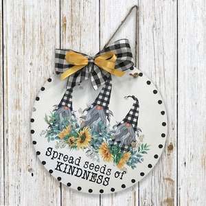 Spring Doorhanger | Summer Doorhanger | Gnome Doorhanger | Spread Seeds ...