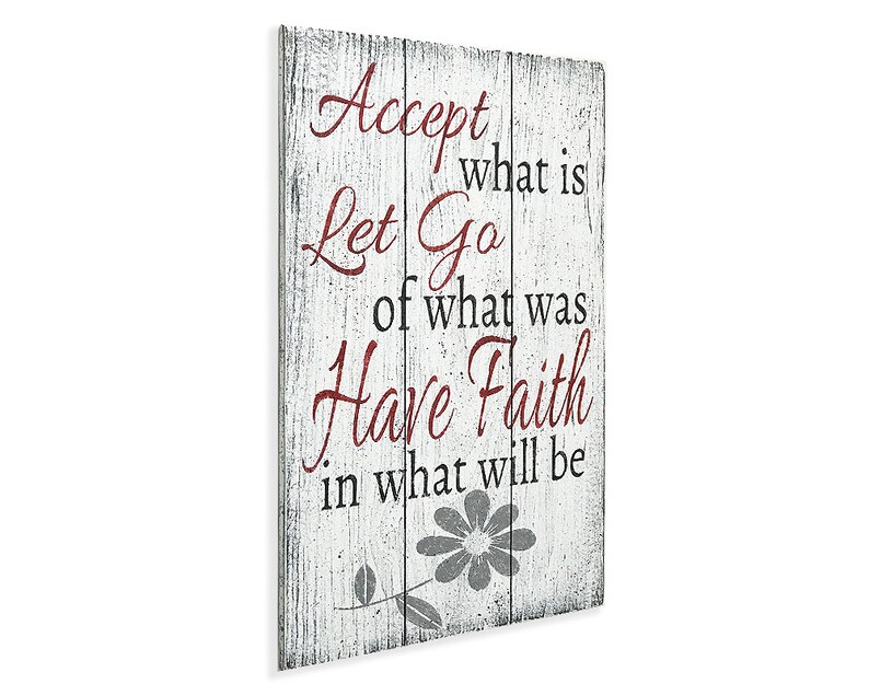 Faith Sign Inspirational Sign Accept What is Let Go of What - Etsy