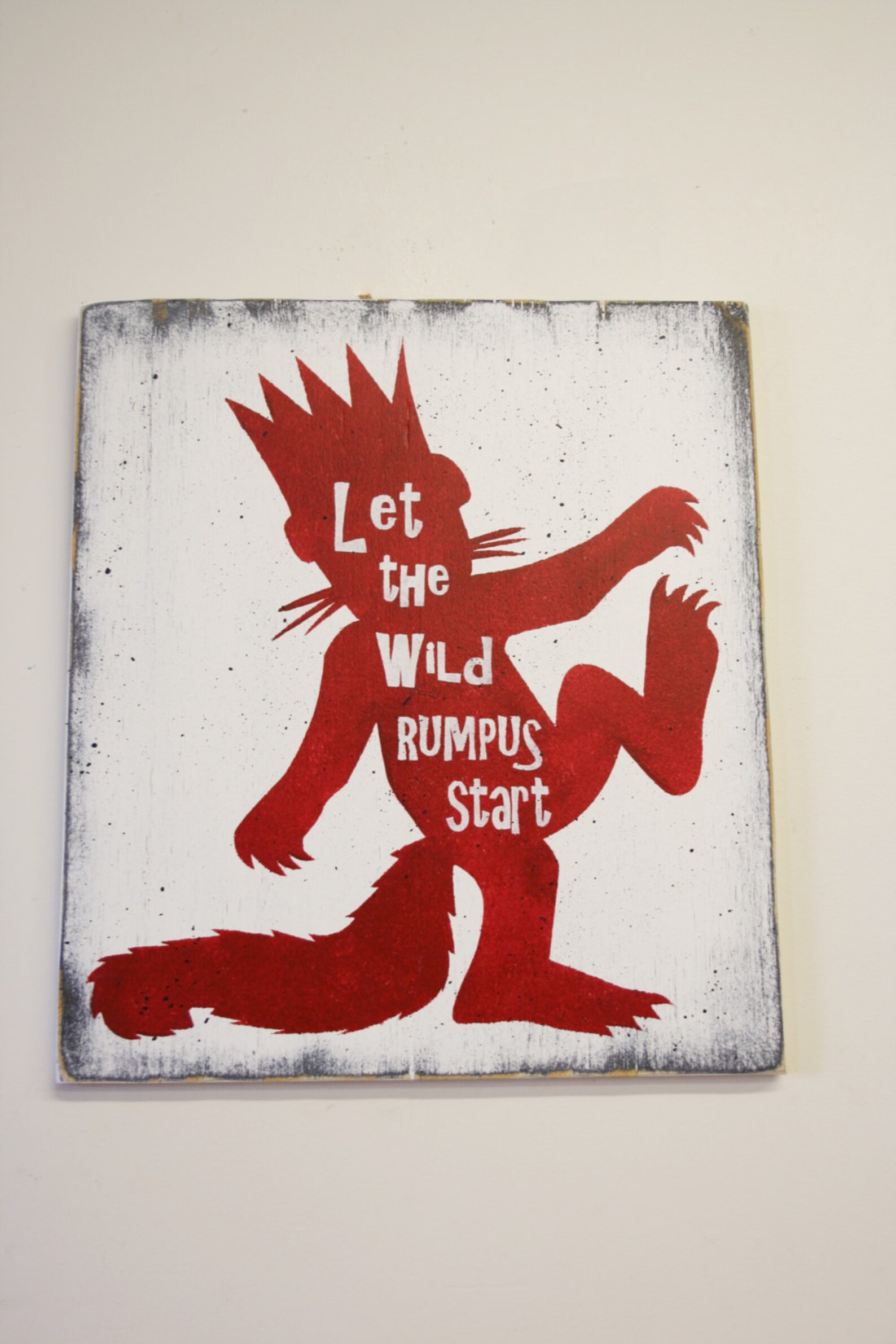 Let the Wild Rumpus Start Wood Nursery Sign Where the Wild - Etsy