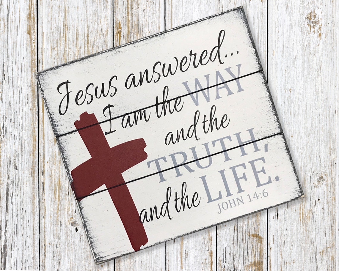 Christian Sign Wood Pallet Sign Christian Wall Decor | Etsy