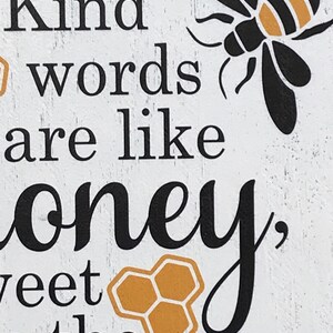 Bee Decor | Bee Sign | Kind Words Are Like Honey | Farmhouse Decor ...