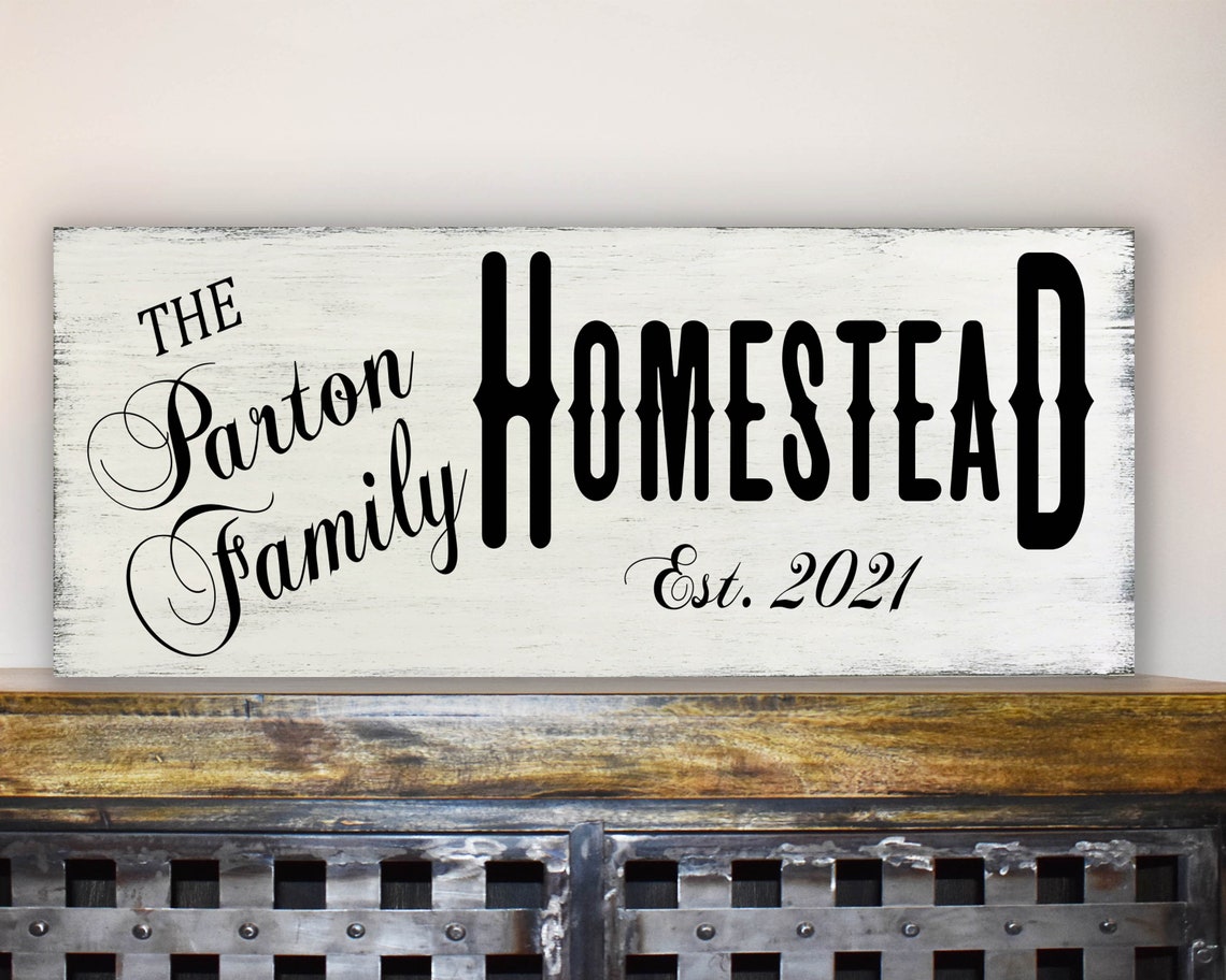 Rustic Personalized Sign Vintage Farmhouse Sign Custom - Etsy