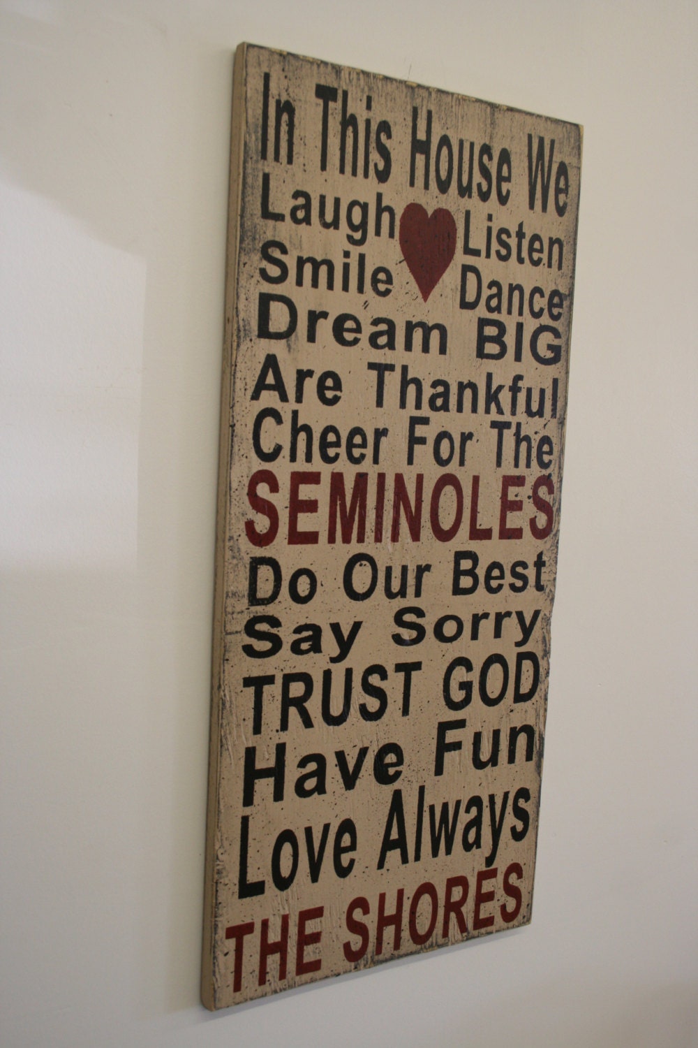 Personalized Seminoles Team Sign Custom Name Sign | Etsy