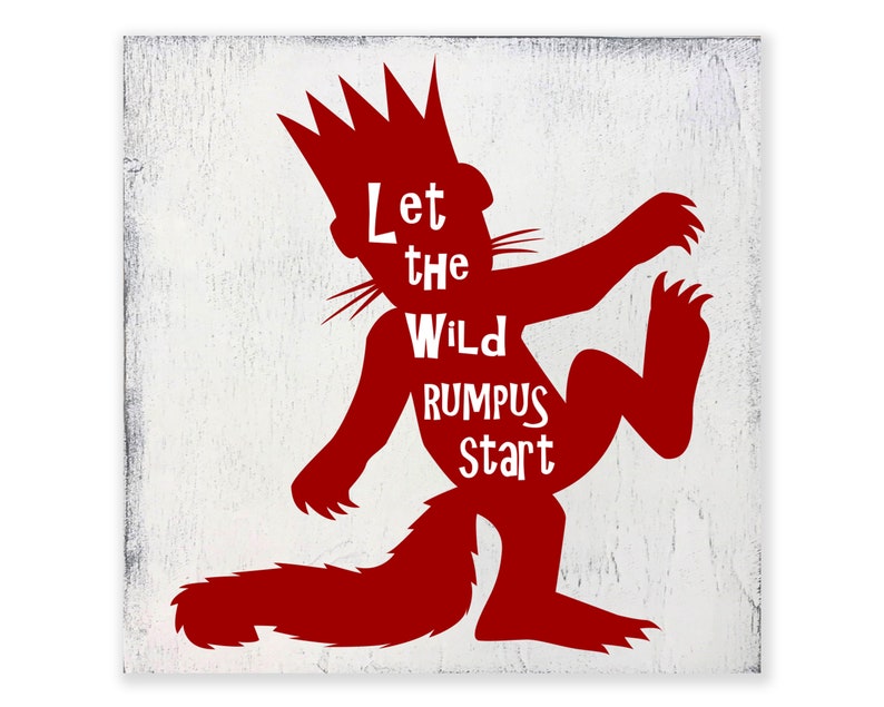 Let the Wild Rumpus Start Wood Nursery Sign Where the Wild - Etsy