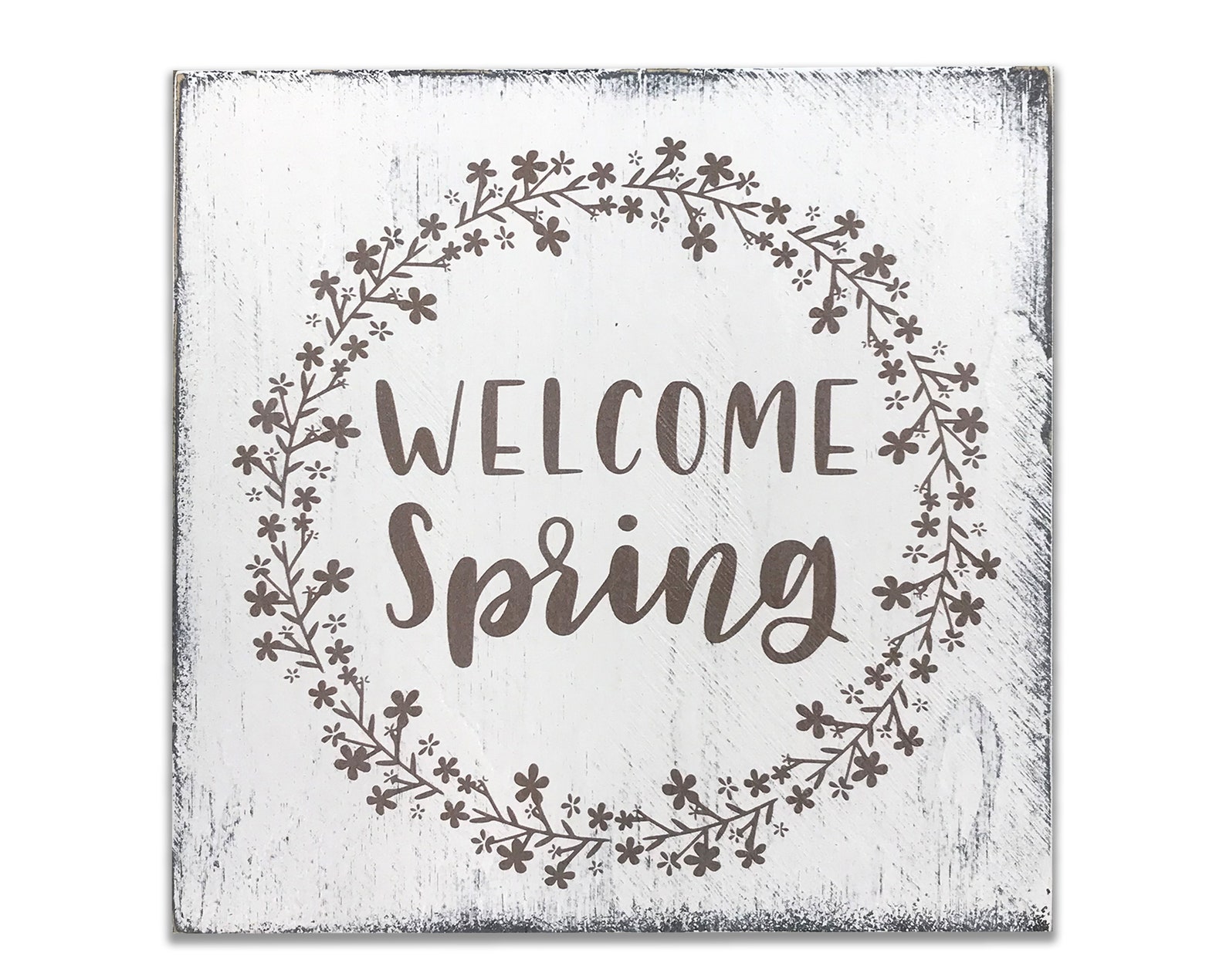 Spring Decor Welcome Spring Rustic Spring Decor | Etsy