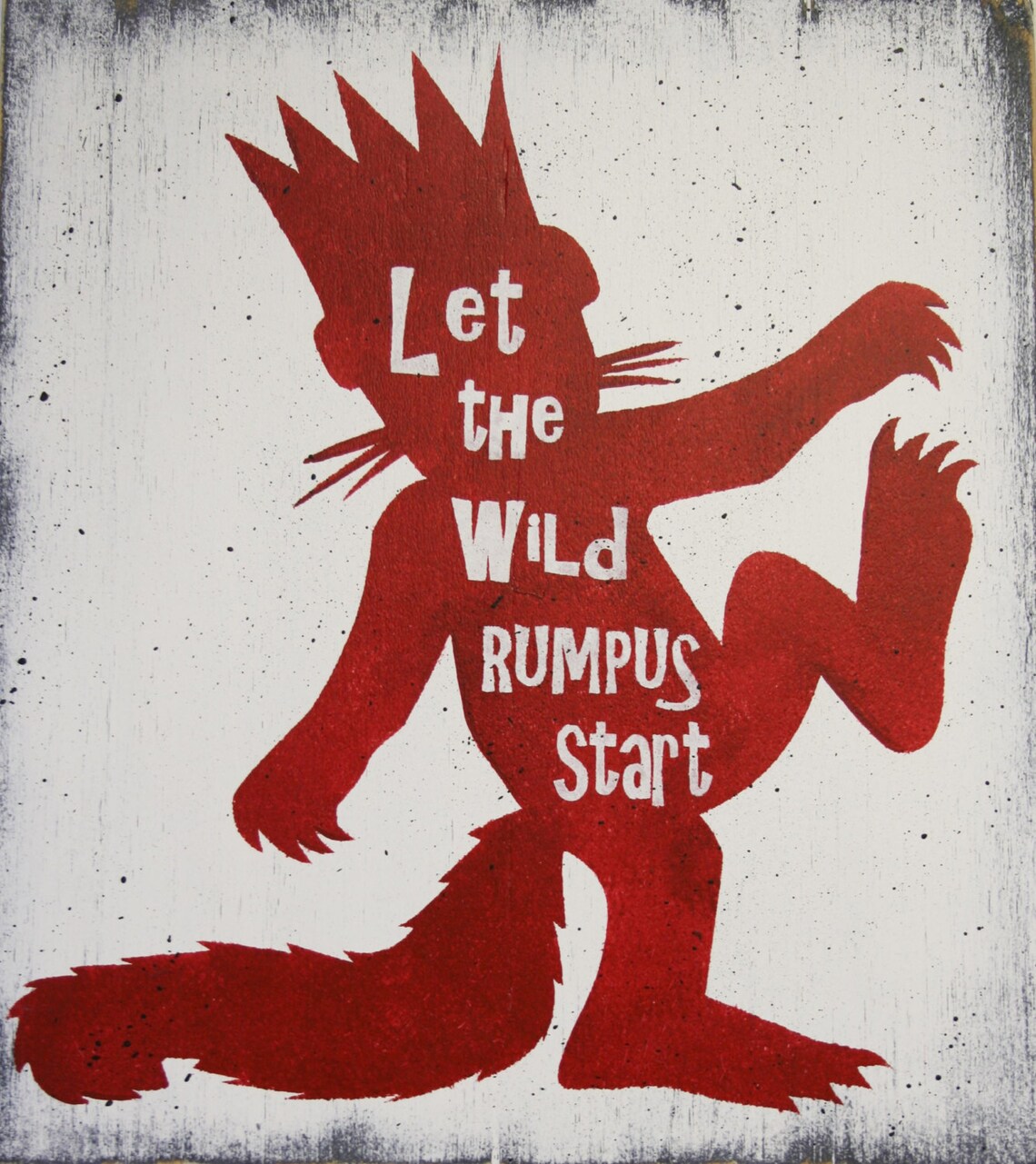 Let the Wild Rumpus Start Wood Nursery Sign Where the Wild - Etsy