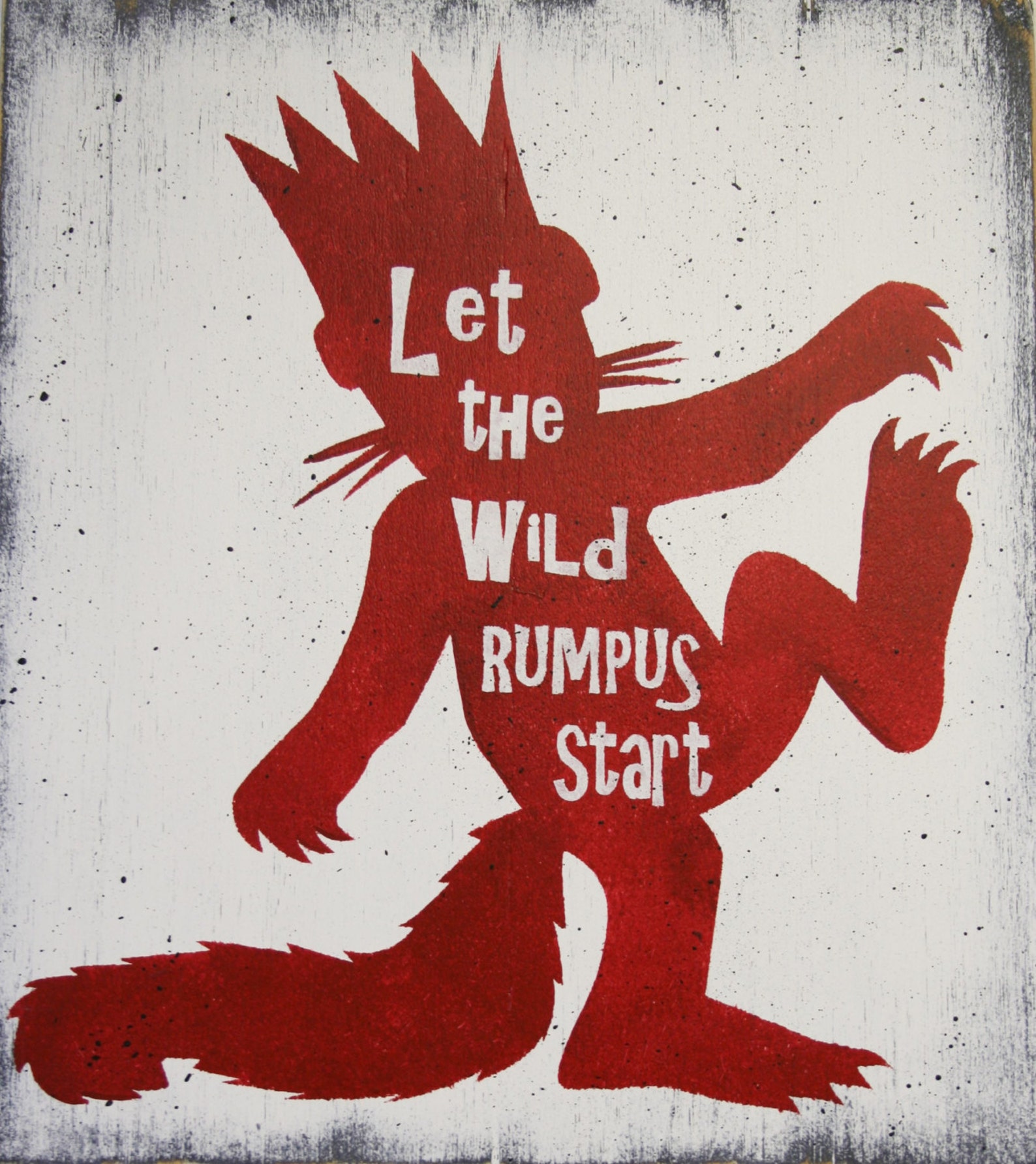 Let the Wild Rumpus Start Wood Nursery Sign Where the Wild - Etsy