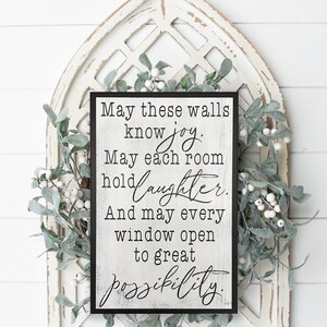 Inspirational Wall Decor | May Your Walls Know Joy | Farmhouse Decor ...