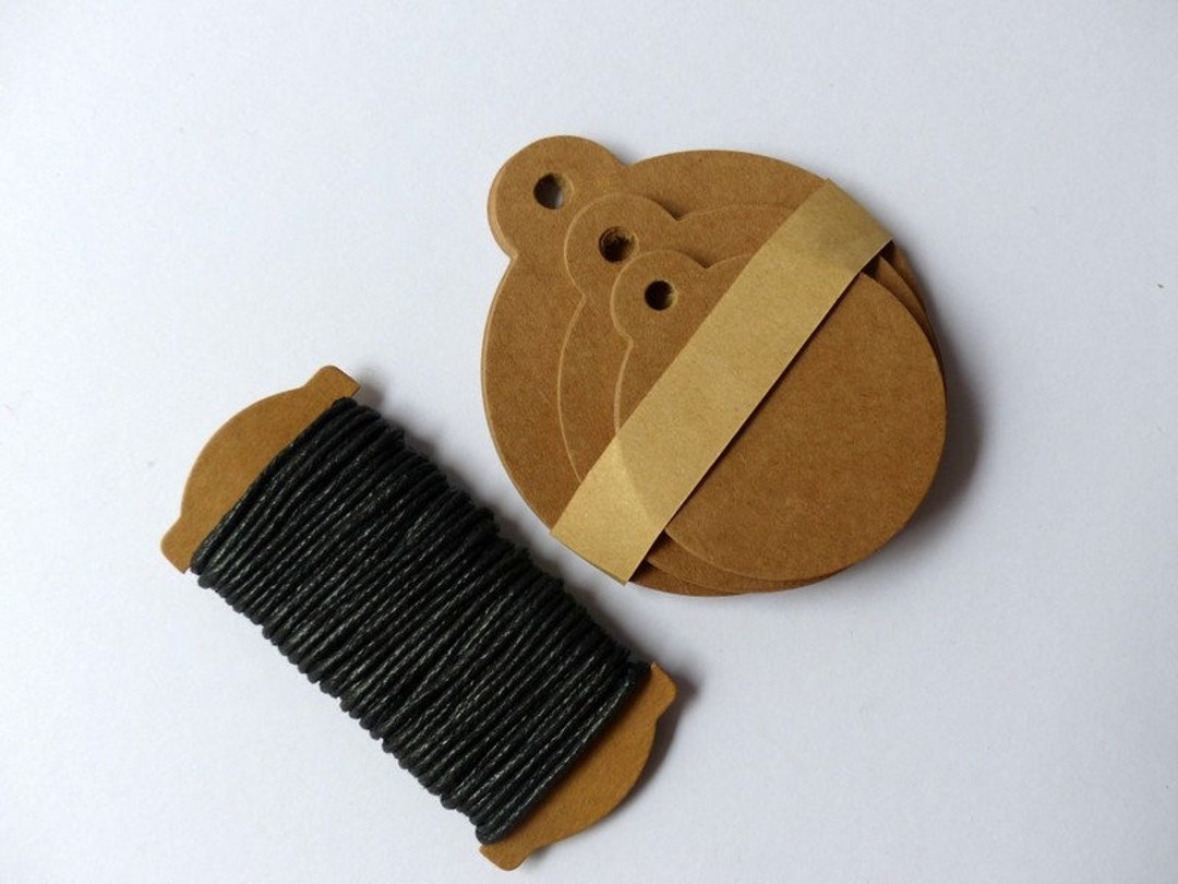 30 Gift Tags Brown Round With Ribbon in a Set - Etsy