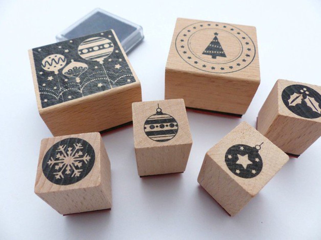 Modern Christmas Christmas Stamp Set - Etsy