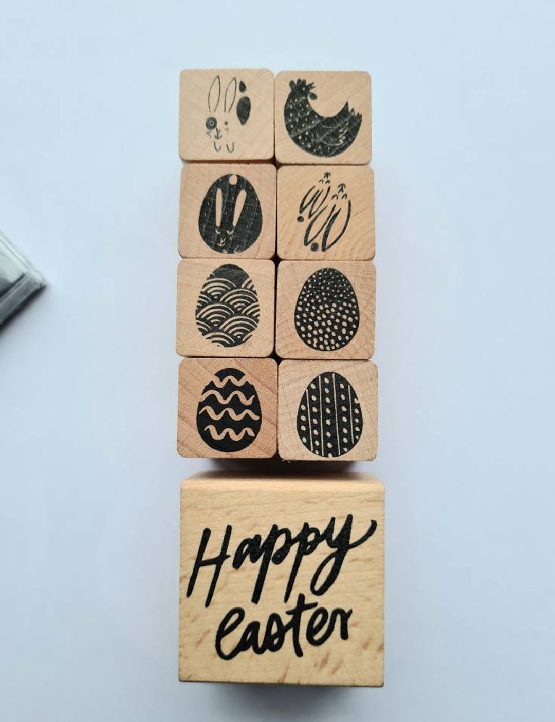 Stamp Set Happy Easter Stamp Easter - Etsy