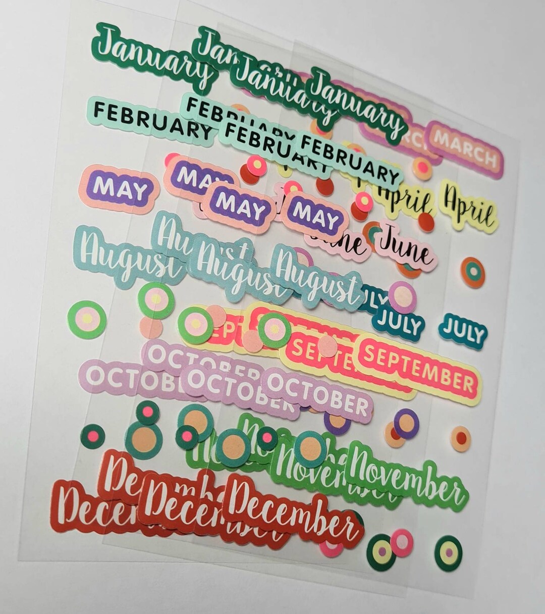 Sticker Months - Etsy