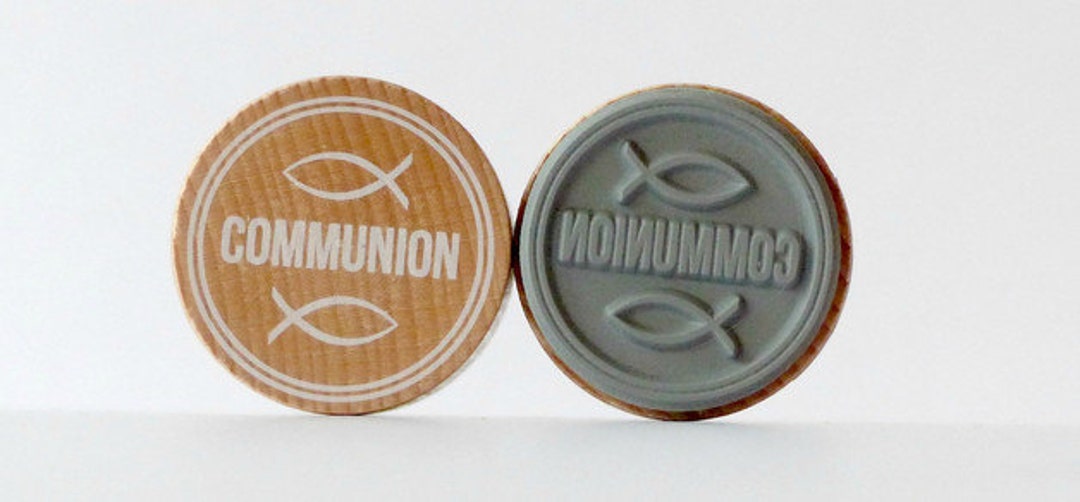 Stamp Round Communion Communion Fish - Etsy