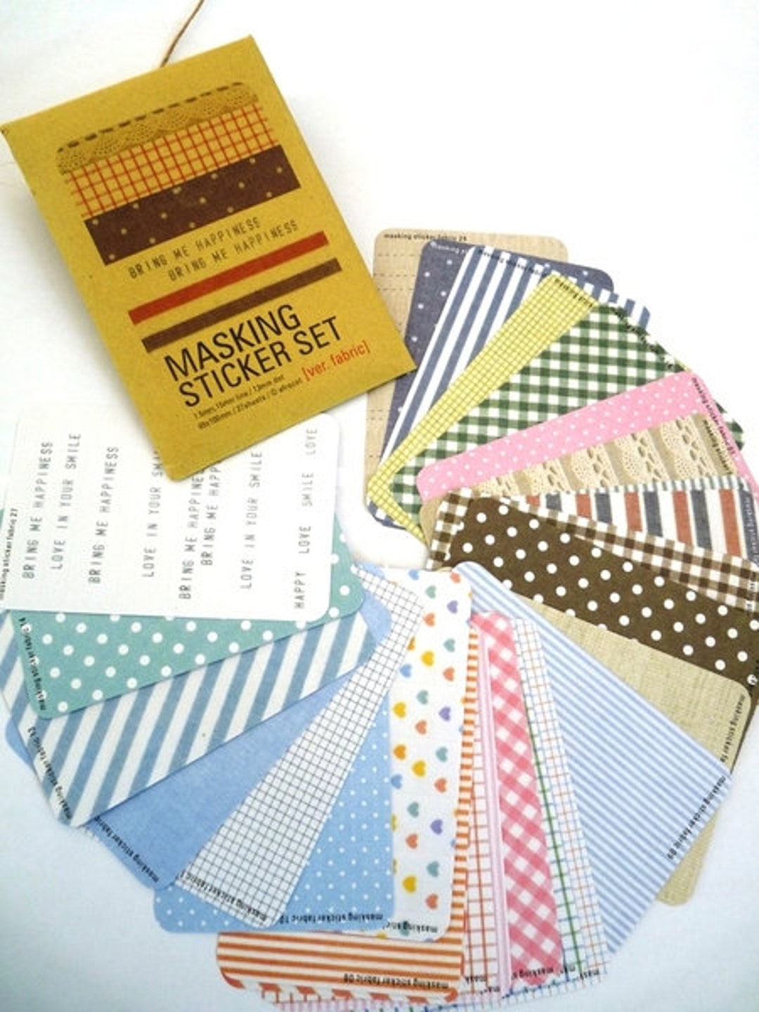 Masking Tape Sticker Set Fabric Style - Etsy