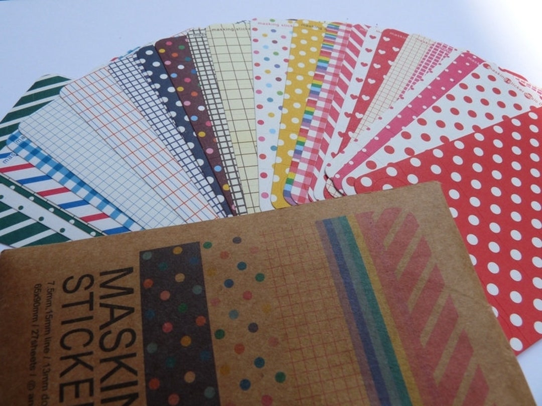 Masking Tape Sticker Set Strong Colors - Etsy