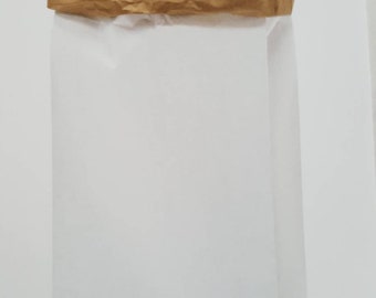 Large Paper Bag Block Bottom Bag White Brown XL Format - Etsy