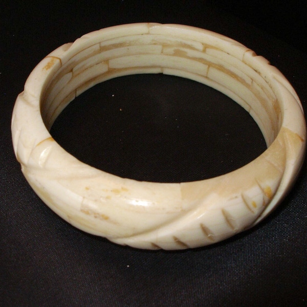 Carved Bone Bracelet - Etsy