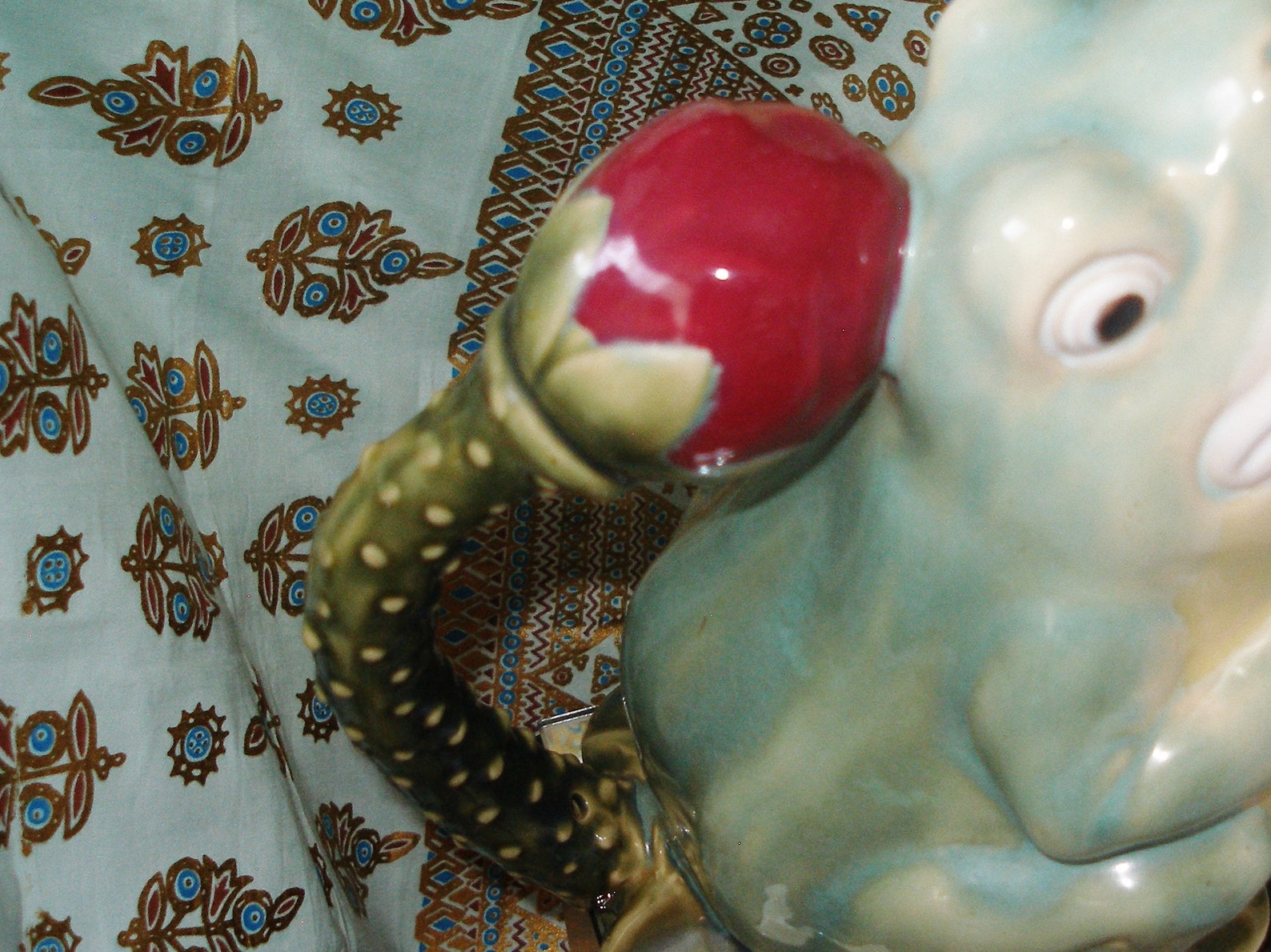 MAJOLICA Green FROG PITCHER - Etsy