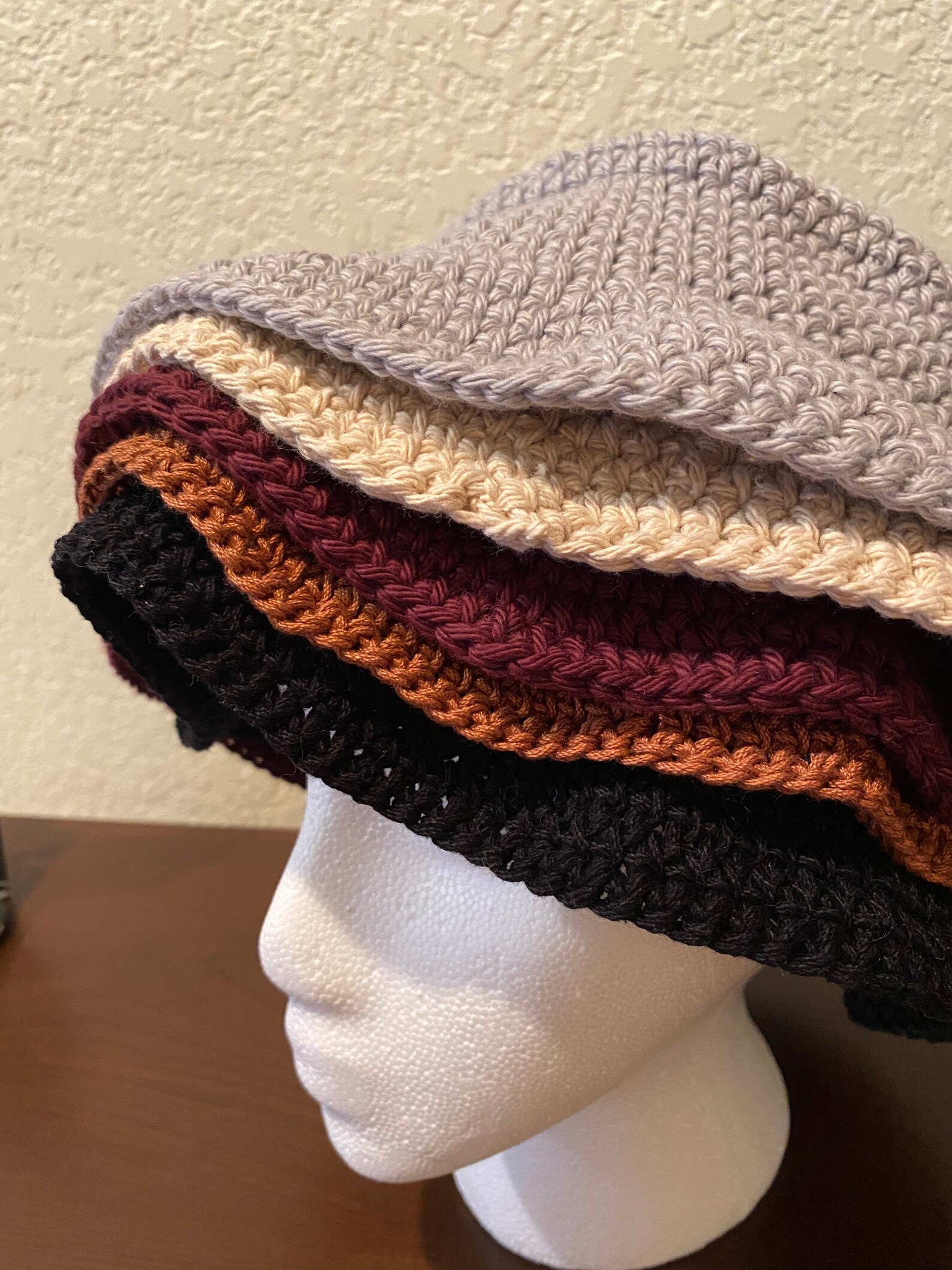Crochet Cotton Bucket Hat Multiple Colors Trendy Bucket - Etsy