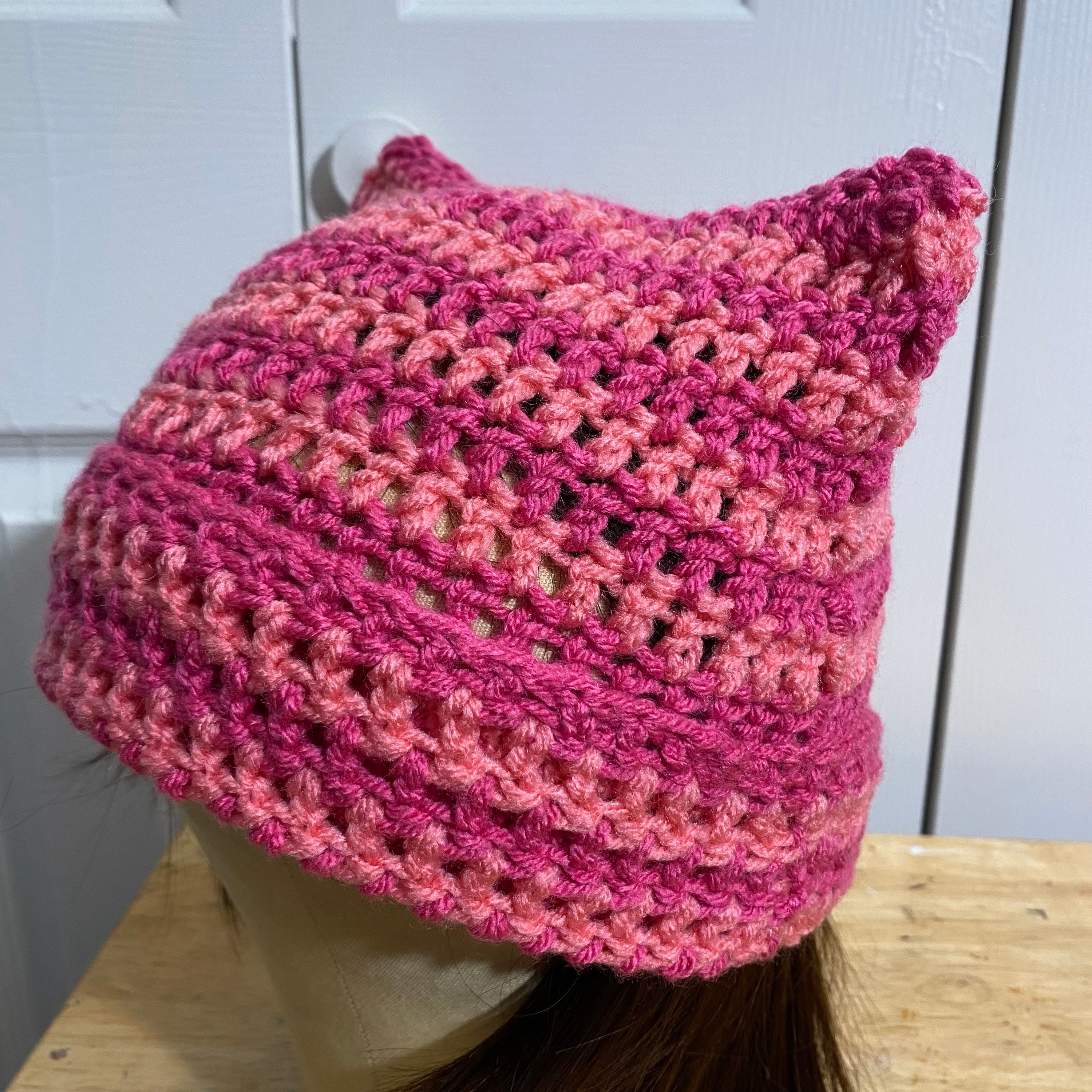 Folded Brim Stripe Kitty Cap Fashion Cat Beanies Folded Brim Cat Hats - Etsy