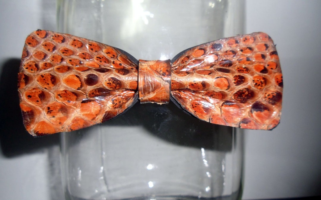 Exotic Antique Anaconda Snakeskin Leather Bow Tie P6 - Etsy