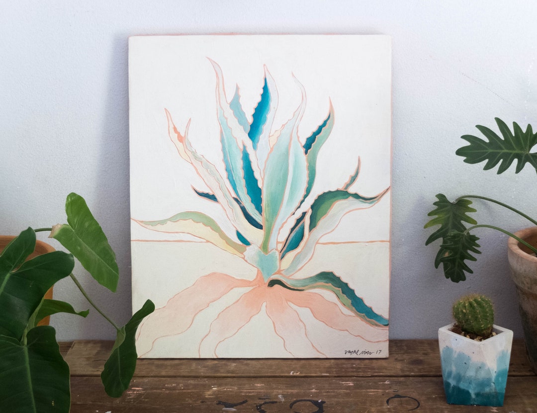Agave Azul | Original Acrylic Painting - Etsy