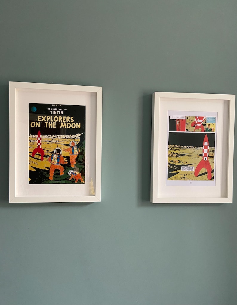 Explorers on the Moon Tintin Posters / Art Prints in a Frame, From ...