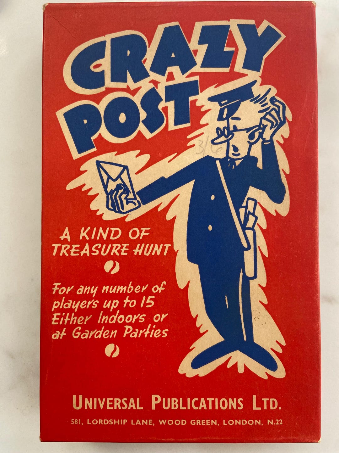 Vintage 1950s Crazy Post Game, A Kind of Treasure Hunt, Original ...