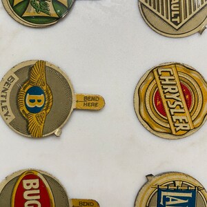 Vintage 1920s Car Badges/metal Tags X 6, From Magnet Magazine in 1929 ...