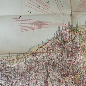 Vintage Map of Italy, Carte D'italia. Map Wall Art. Firenze. Lovely ...