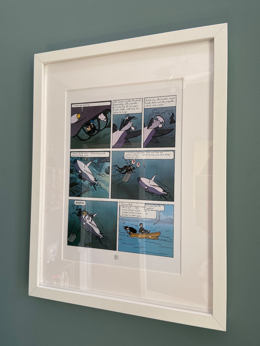 Tintin and the Lake of Sharks Poster in Frame: Perfect for Kids' Room ...
