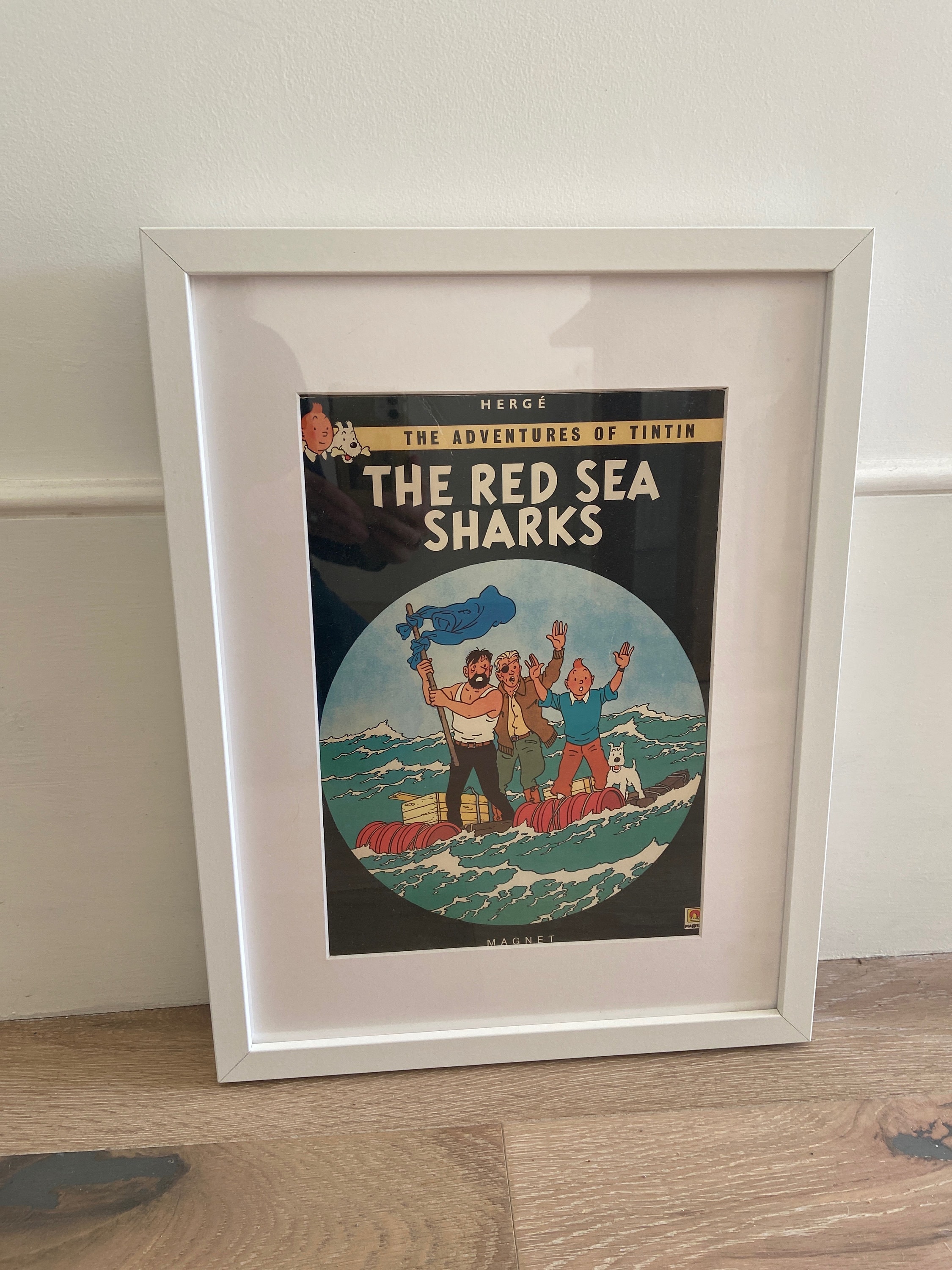 Framed Tintin Wall Art of the Red Sea Sharks Magazine Cover, Tintin ...
