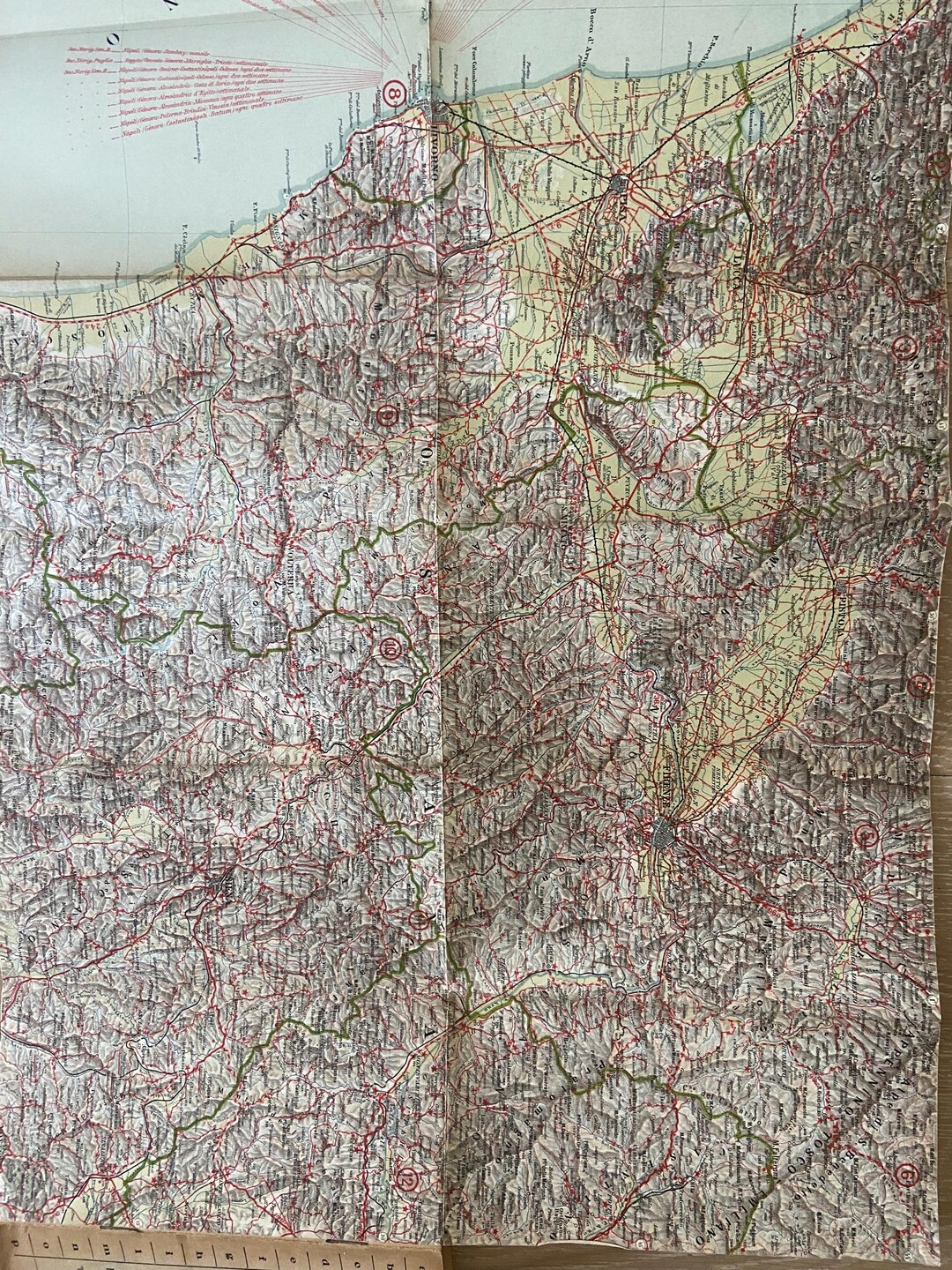 Vintage Map of Italy, Carte D'italia. Map Wall Art. Firenze. Lovely ...