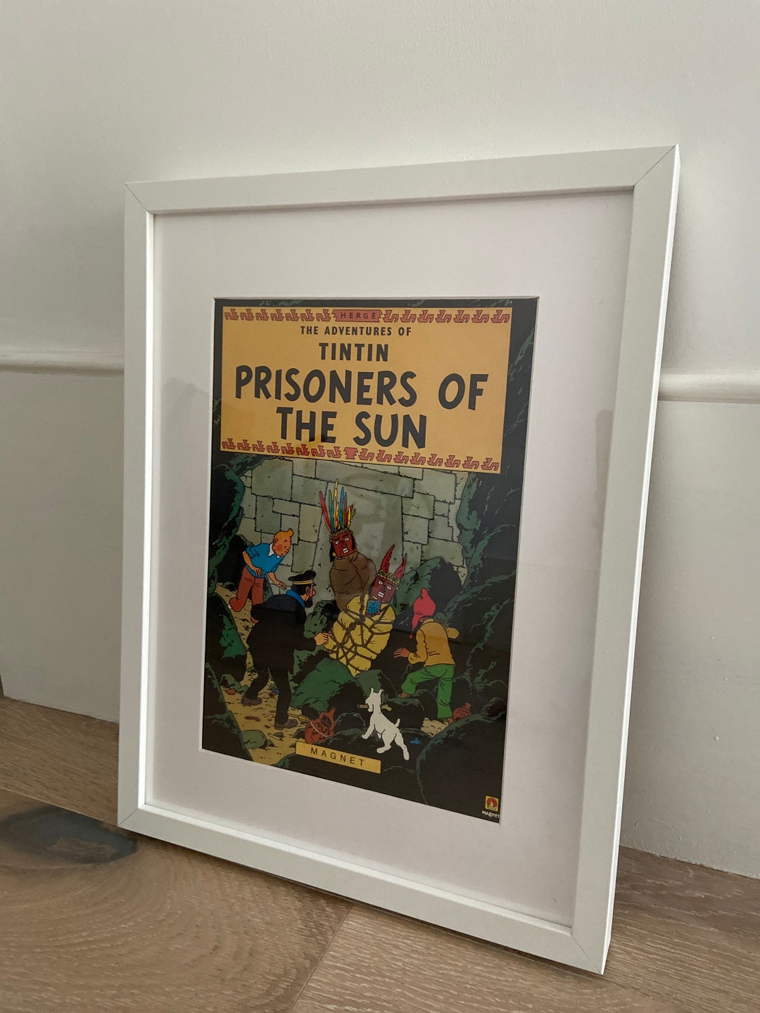 Framed Tintin Wall Art Magazine Cover Prisoners of the Sun, Childrens ...