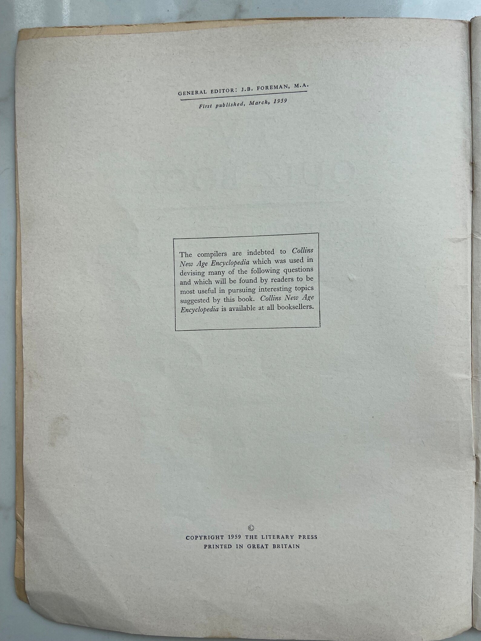 Vintage TV Quiz Book - First Edition 1959 - 1500 Questions on 60 ...