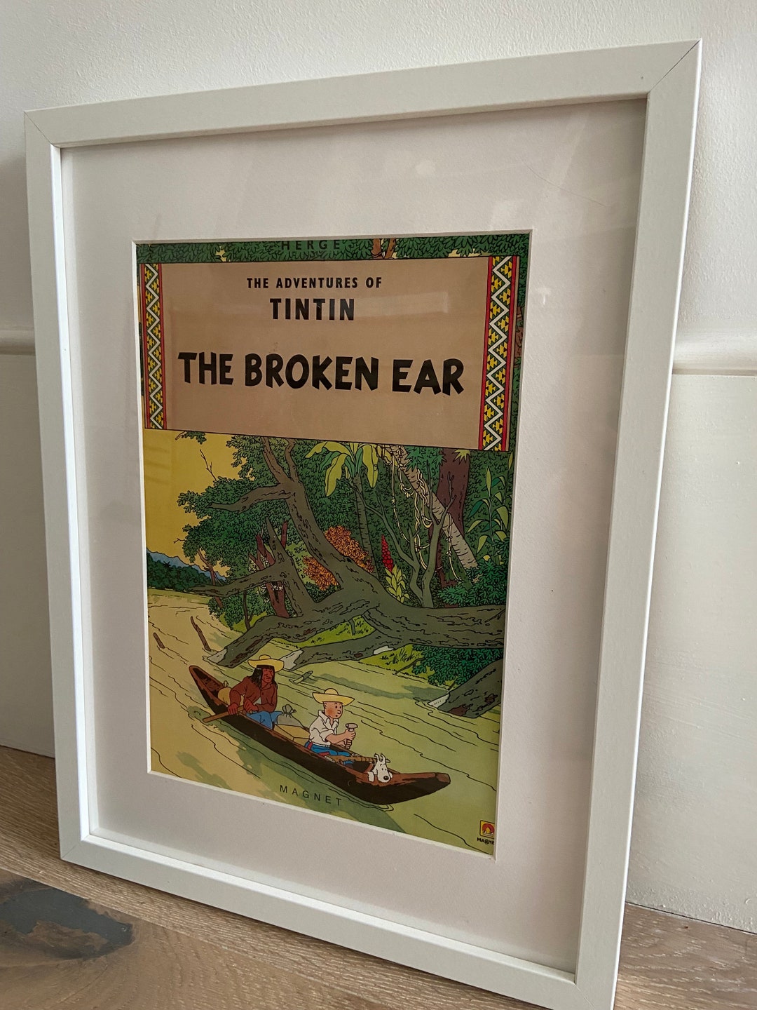 Framed Tintin Comic Magazine Cover Wall Art, the Broken Ear Kids ...