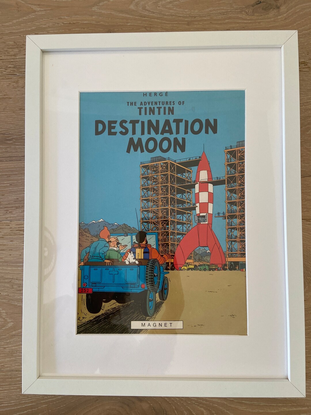 Framed Tintin Wall Art Magazine Cover, Childrens Bedroom Decor, From ...