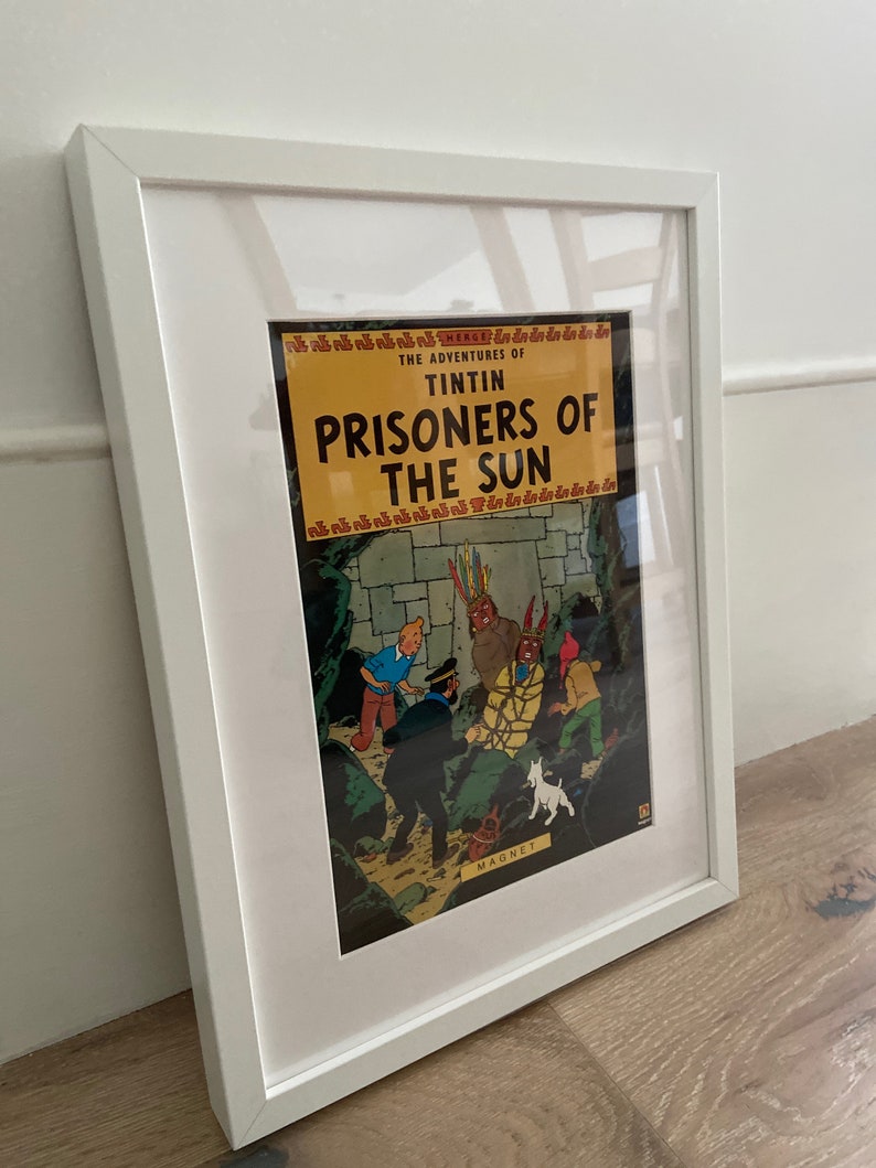 Framed Tintin Wall Art Magazine Cover Prisoners of the Sun, Childrens ...