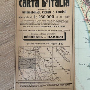 Vintage Map of Italy, Carte D'italia. Map Wall Art. Firenze. Lovely ...