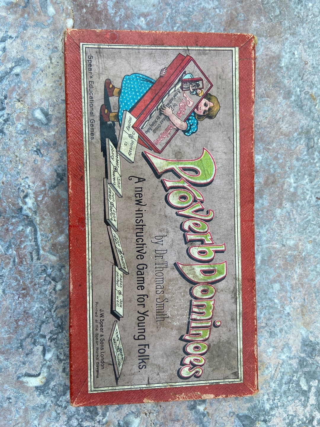 1920s Vintage Proverb Dominoes, Rare Antique Retro Game, Rare Collector ...