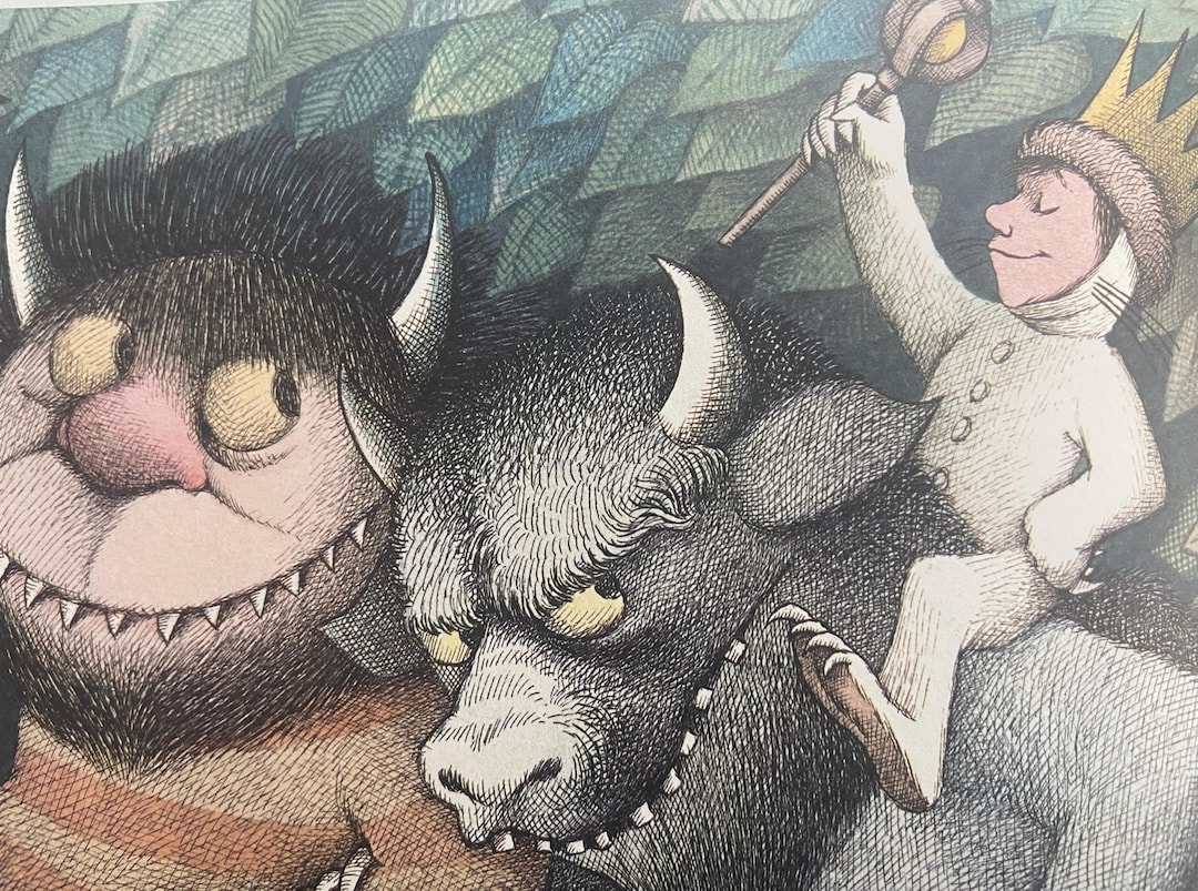 Where the Wild Things Are Wall Art Print, Nursery Decor, Upcycled ...