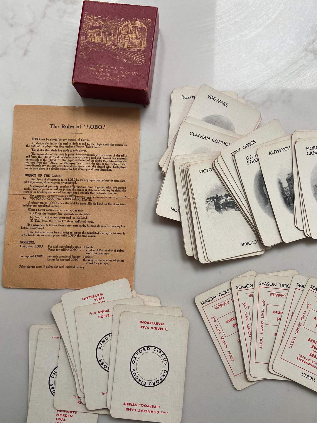Vintage 1932 LOBO Card Game: London Underground, Retro Collector - Etsy