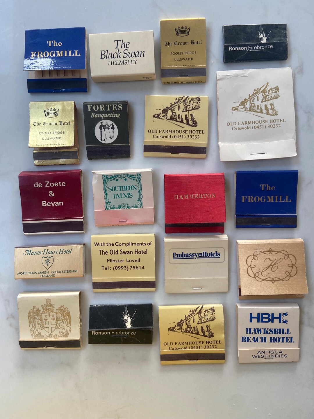 Vintage Matchboxes Collection of 20 From the 1930s Onwards Unique ...