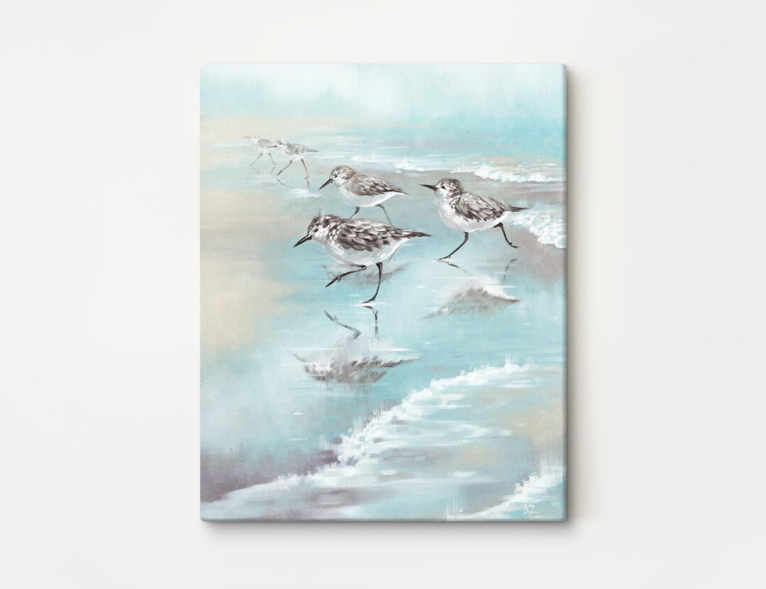 Sandpiper Canvas Print #1: Beach House Wall Art, Neutral Colors - Etsy