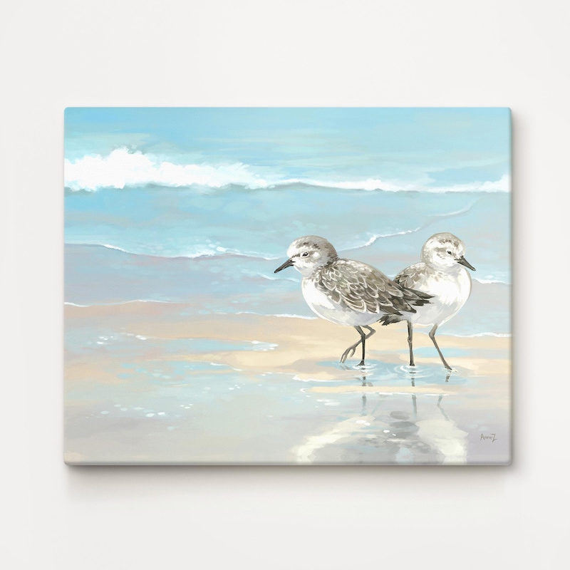 Sandpiper Canvas Art - Etsy