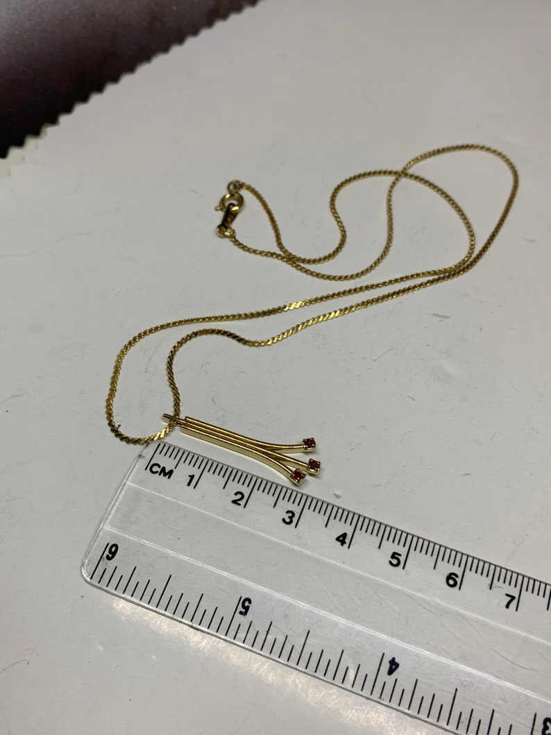 Avon Vintage Elegant Gold Ruby Chain Necklace Vintage | Etsy