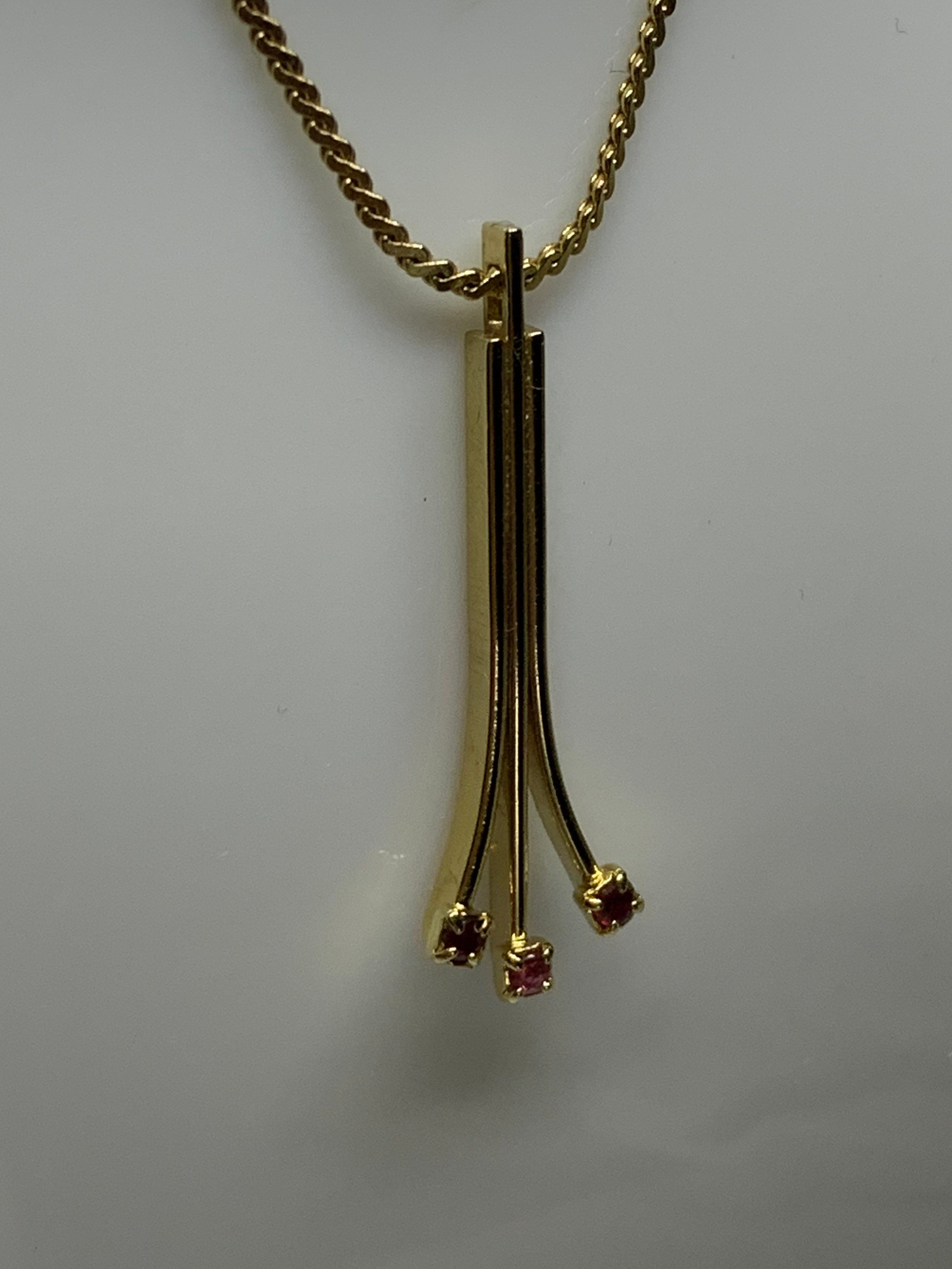 Avon Vintage Elegant Gold Ruby Chain Necklace Vintage - Etsy